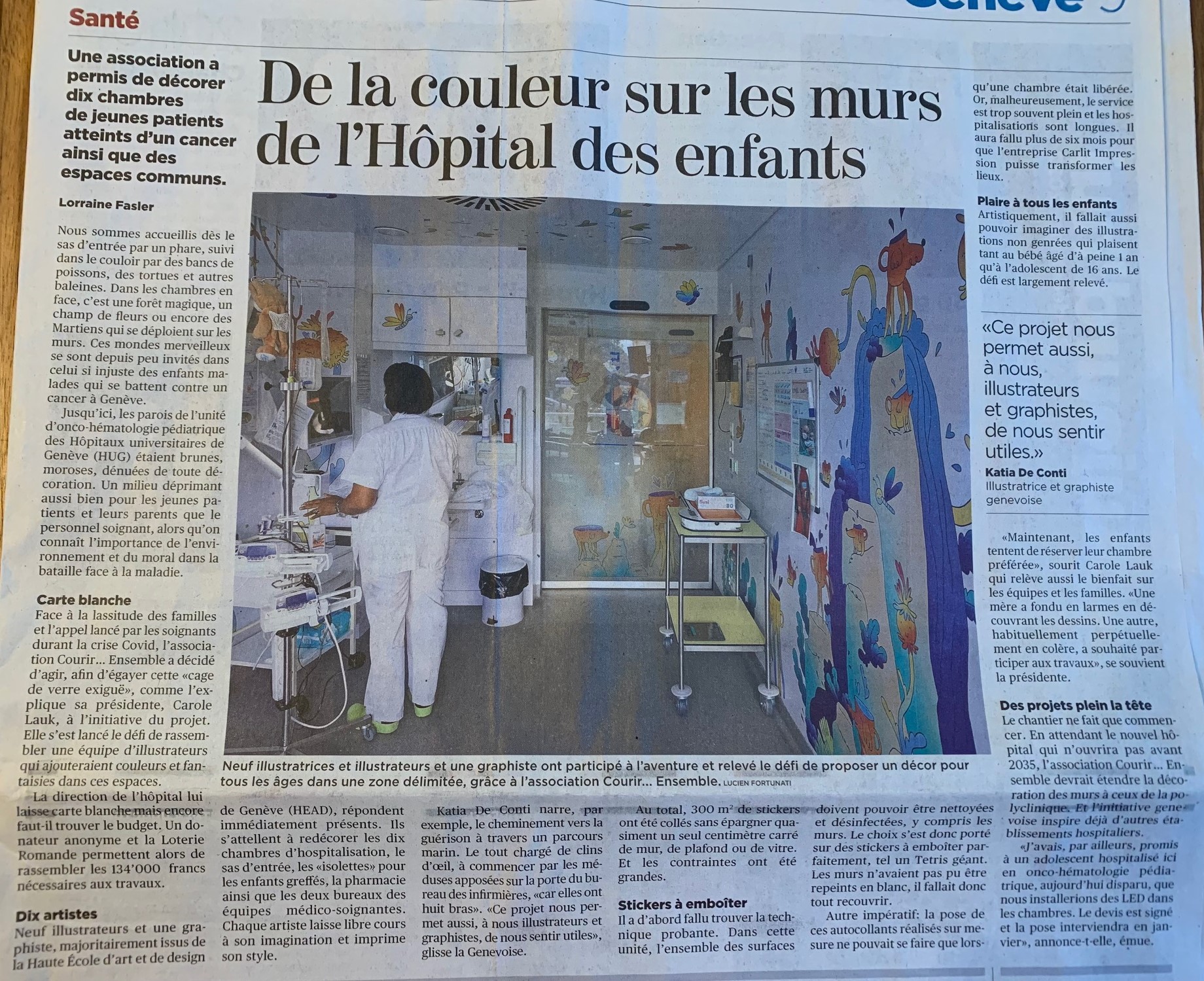 De la couleur sur les murs de l'Hôpital des Enfants - Courir... Ensemble